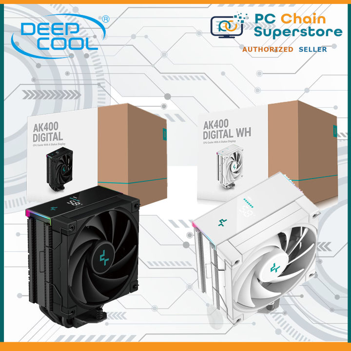 Deepcool AK400 Digital ARGB Air CPU Cooler w/ Real-Time Temperature ...
