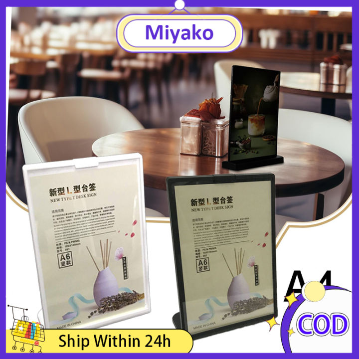 A4 Restaurant Desktop Display Billboard Acrylic Restaurant Menu Price ...