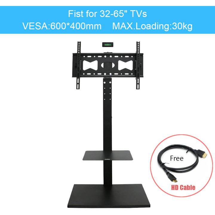 UNHO Universal Floor TV Stand with Shelf for 32''- 65'' LCD LED Flat ...