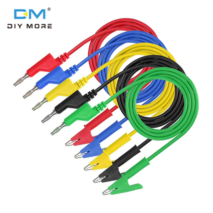 [100% Original] diymore 5 pcs P1036B 4mm Banana to Banana Plug Test ...