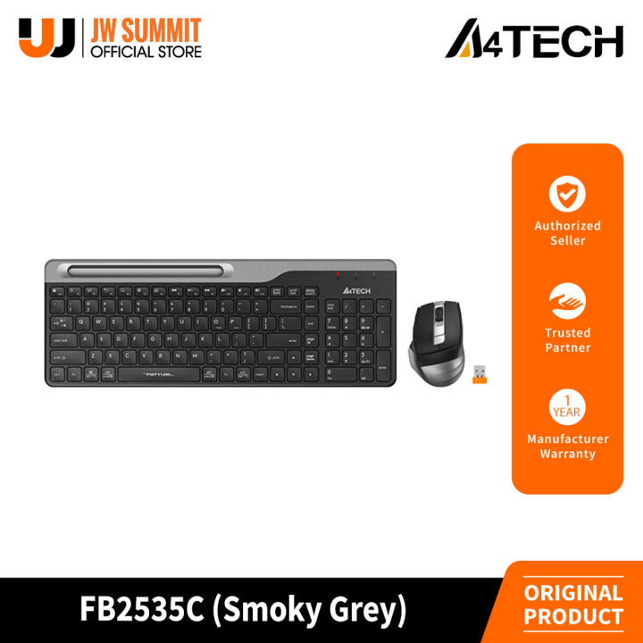A4tech Fb2535c Usb Fbk25 Fb35c 2 4g Wireless Keyboard And Mouse Combo Smoky Grey Lazada Ph