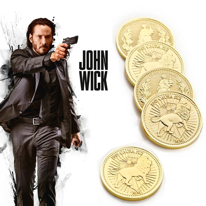 John Wick Continental Ho Coin Movie Keanu Reeves Cosplay Prop Metal ...