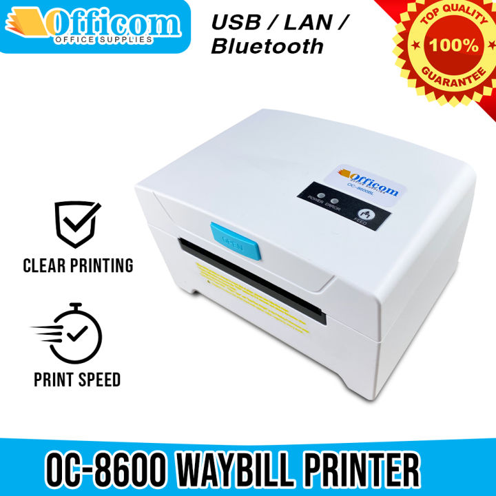 Officom A8 Size OC-8600 Label Printer with USB/Bluetooth Wireless ...