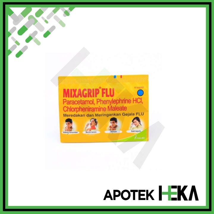 Mixagrip Kuning Flu Strip isi 4 Tablet | Lazada Indonesia