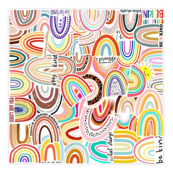 xs467-50 pcs rainbow bridge graffiti waterproof sticker | Lazada PH