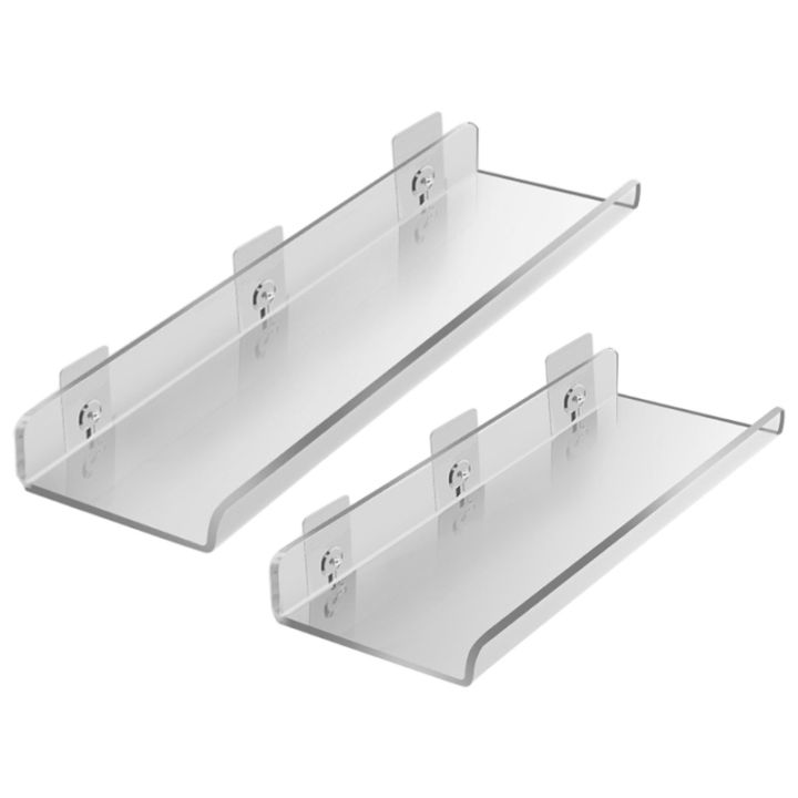 Acrylic Shelves Storage Rack Wall Frame Room Display Organizer Easy to ...