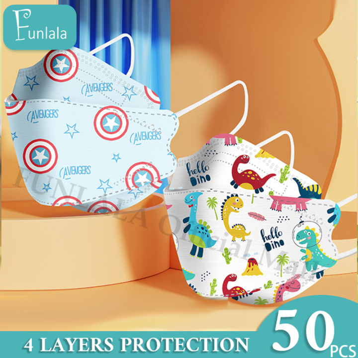 FUNLALA KF94 Protective Fliter face mask Kids Mask 4-Layers Mask Made ...