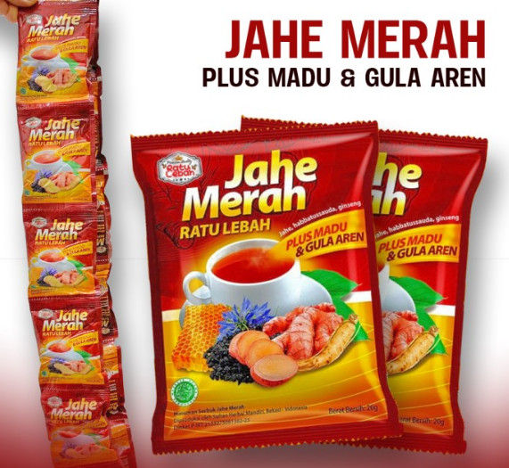 Jahe Merah Plus Madu dan Gula Aren 1 Sachet / Jahe merah amh sachet ...