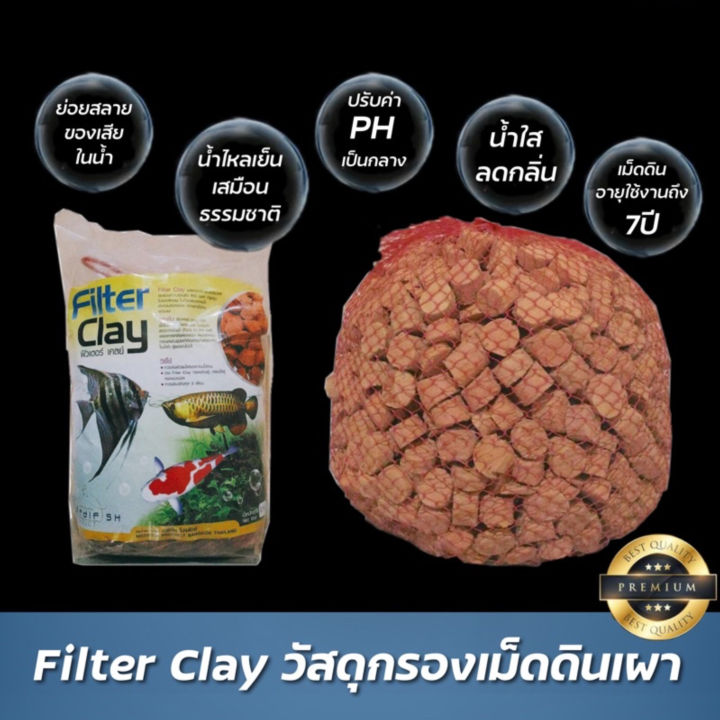 วัสดุกรอง เม็ดดินเผาคุณภาพสูง อายุการใช้งานนาน7ปี Medifish Filter Clay ...