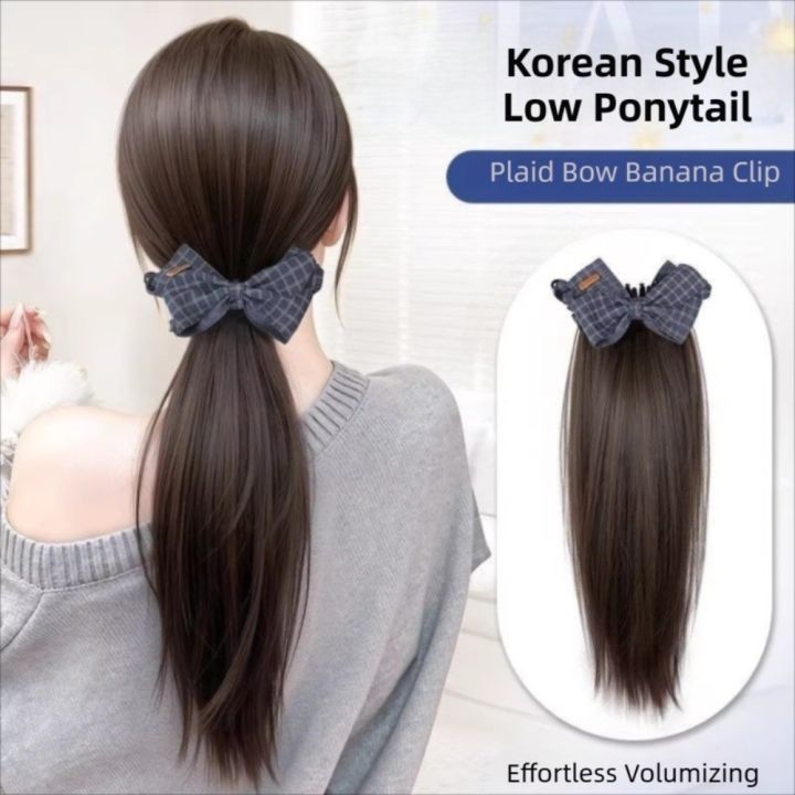 BABY Tổng hợp Tóc giả đuôi ngựa kẹp càng chuối Thanh lịch với Grab Clip ...
