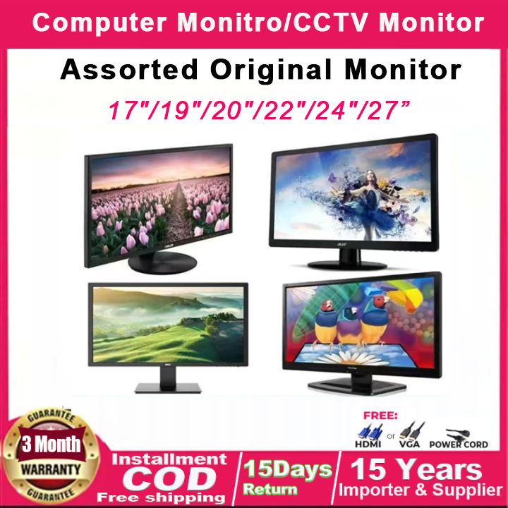 Assorted Brand Original Computer Monitor 27/24/23/22/20/19/17 inch /for ...