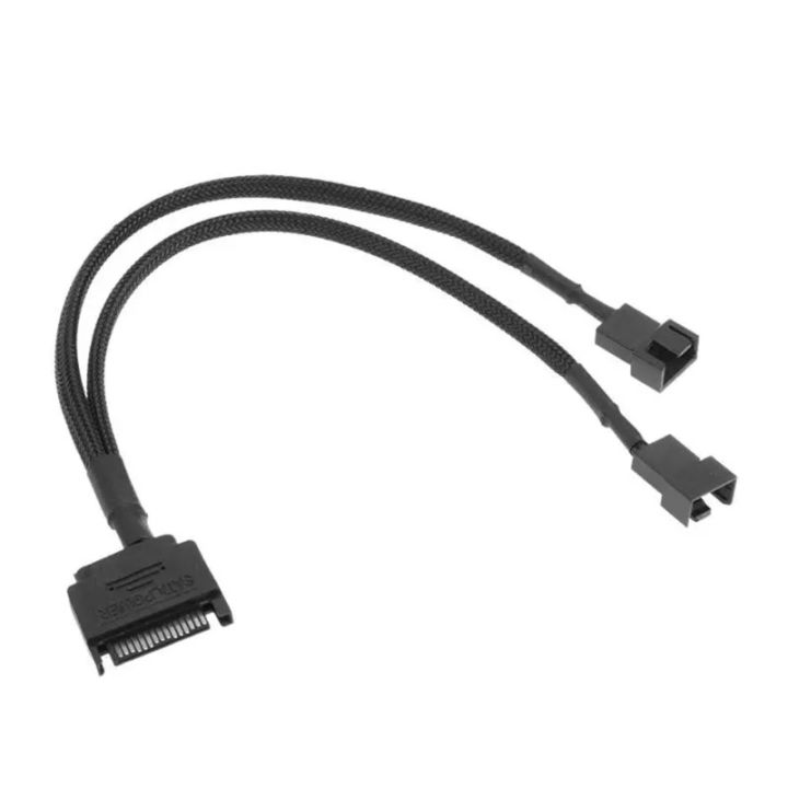 Computer and office SATA 15 Pin to 1/2 Cooling Fan Interface 3 Pin/4 ...