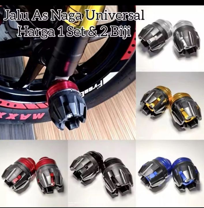 Jalu As Roda Depan Tutup As Roda Motor CNC Motif Buah Naga Universal ...