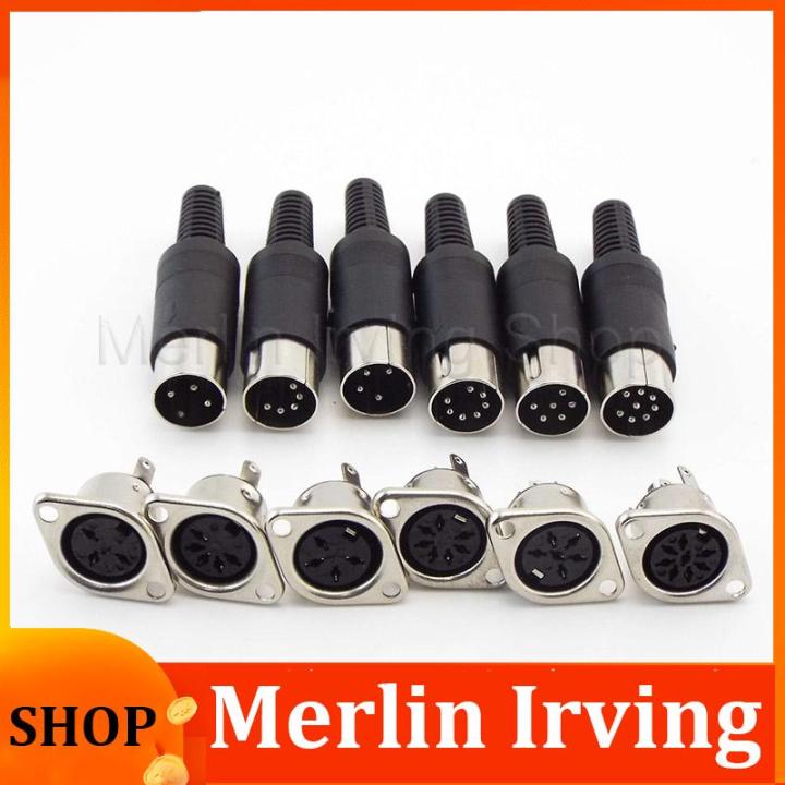 Merlin Irving Shop DIN Connector 3 4 5 6 7 8 Pin Core Male Female Power ...