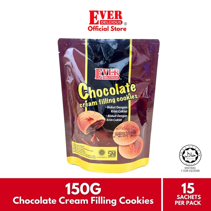 Ever Delicious Chocolate Cream Filling Cookies - 150g (1 x 15'S) [HALAL ...