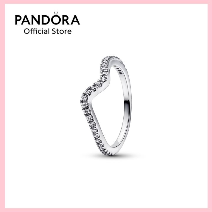 Pandora Sparkling Wave Ring | Lazada Singapore