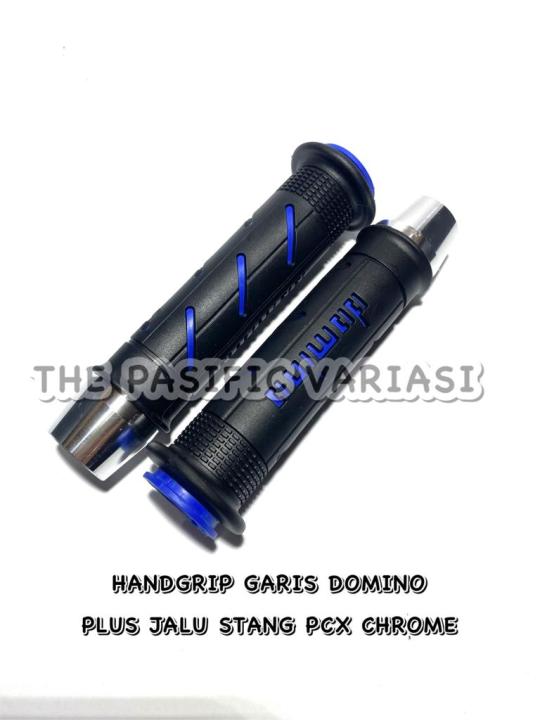 Promo Paket Handgrip Grip Domino Sisik / Garis Lurus + Jalu Stang Pcx ...