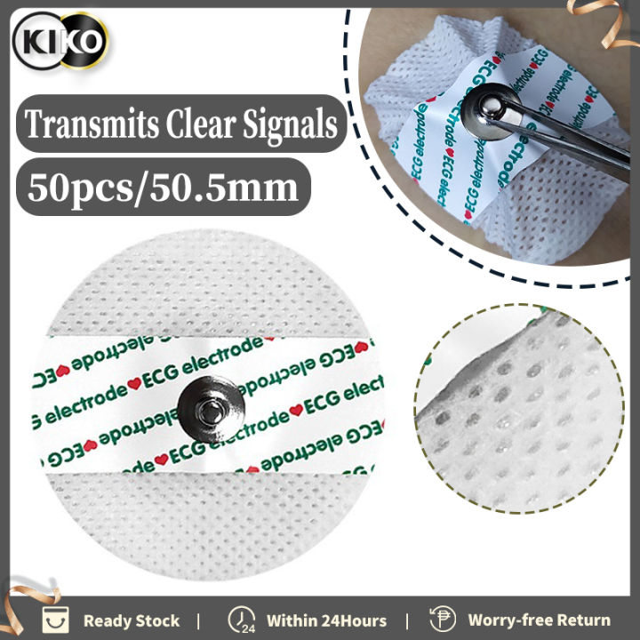50PCS ECG Patch Universal ECG Electrodes Patch Transmits Clear Signals ...