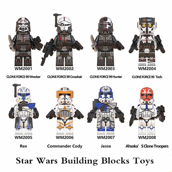 Star Wars Building Blocks Lego Clone Force 99 Wrecker Crosshair Hunter ...