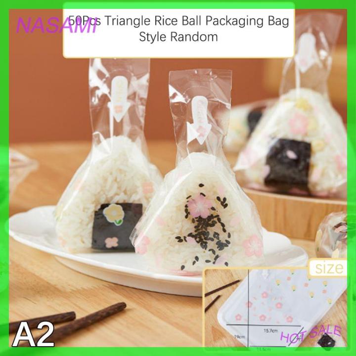 NASAMI 50pcs Lovely Cartoon For Triangle Rice Ball Disposable Packaging ...