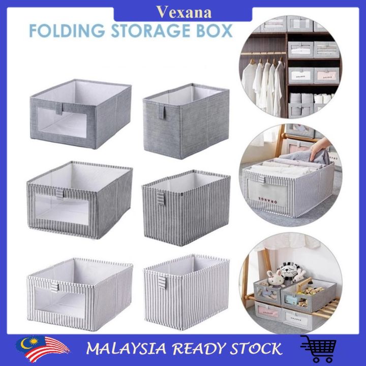 Korean Foldable Storage Box Organizer Box Clothes Organizer Almari Baju ...