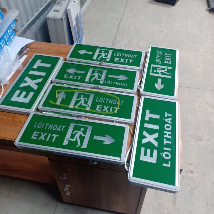 Đèn Led EXIT Đèn Thoát Hiểm 1 mặt Và 2 Mặt- Rẽ Trái,Phả | Lazada.vn