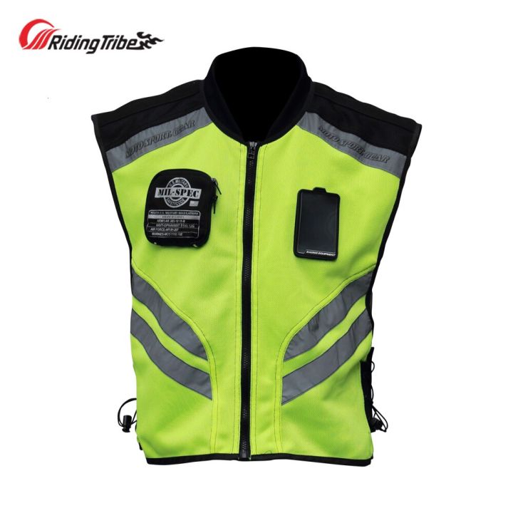 SHUNAICHI Riding Tribe Motorcycle Reflective Jacket Safty Waistcoat ...
