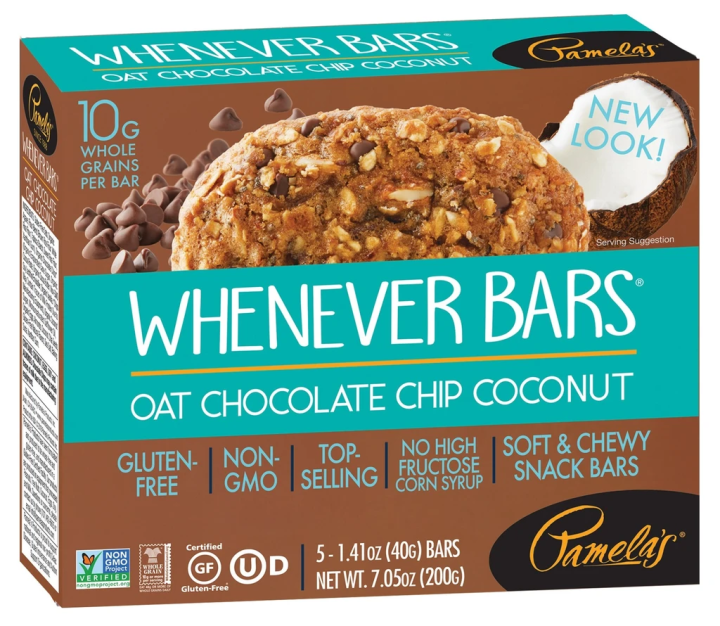 Pamela's Whenever Bars Oat Chocolate Chip Coconut 200g | Lazada PH