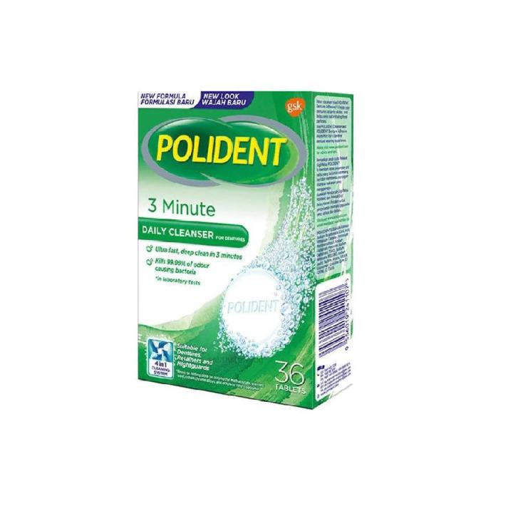 Polident 3-Minute Denture Cleanser Tablet (36s) | Lazada PH