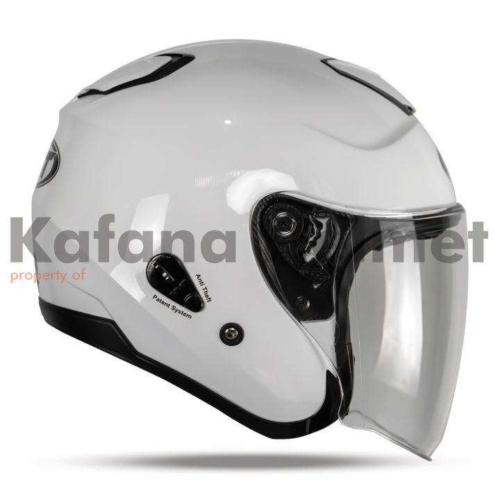 Helm KYT Kyoto Solid Original Open Face Helmet | Lazada Indonesia