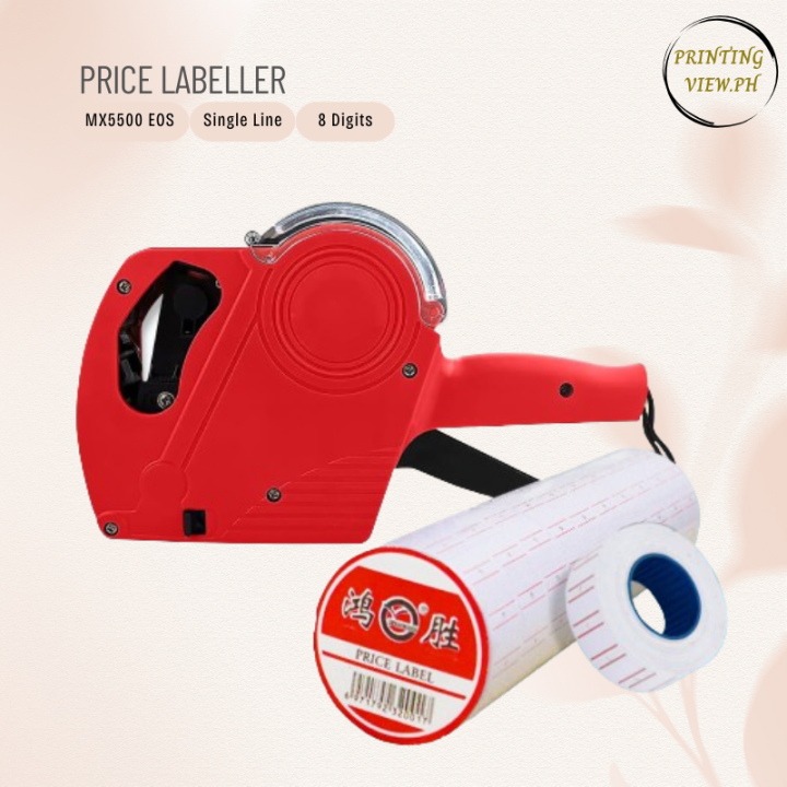 (PRINTING VIEW) Price Tag Gun MX5500 Labeller 8-Digit Price Tag Sticker ...