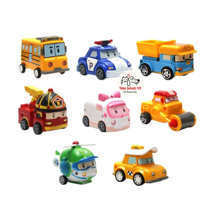 MAINAN MOBIL MINI ANAK ROBOCAR POLI PULL BACK CAR | Lazada Indonesia