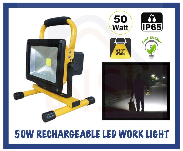 Portable Rechargeable Work Flood Light 50W White Light / Working Lamp ...