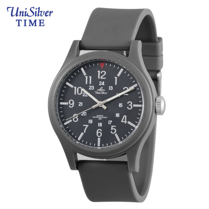 UniSilver TIME SURGE ROVER Men's Analog Silver/Gray Rubber Watch KW3752 ...