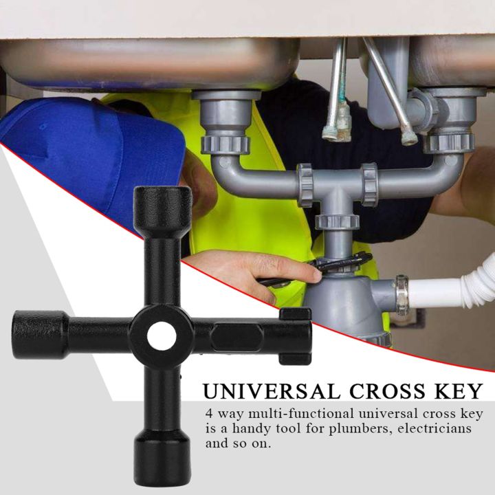 Black Multifunction Keys Small Portable Key for Water Meter Valve ...