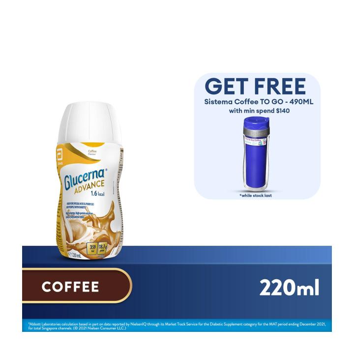 Glucerna Advance 1.6 kcal with HMB - Coffee - 220ml | Lazada Singapore