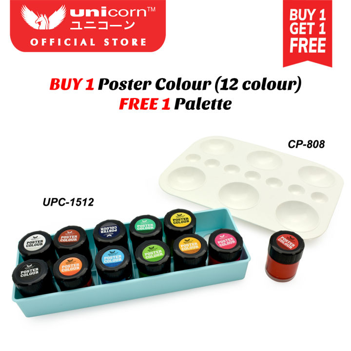 Unicorn Stationery Poster Colour UPC-1512 [Free White Colour Palette CP ...
