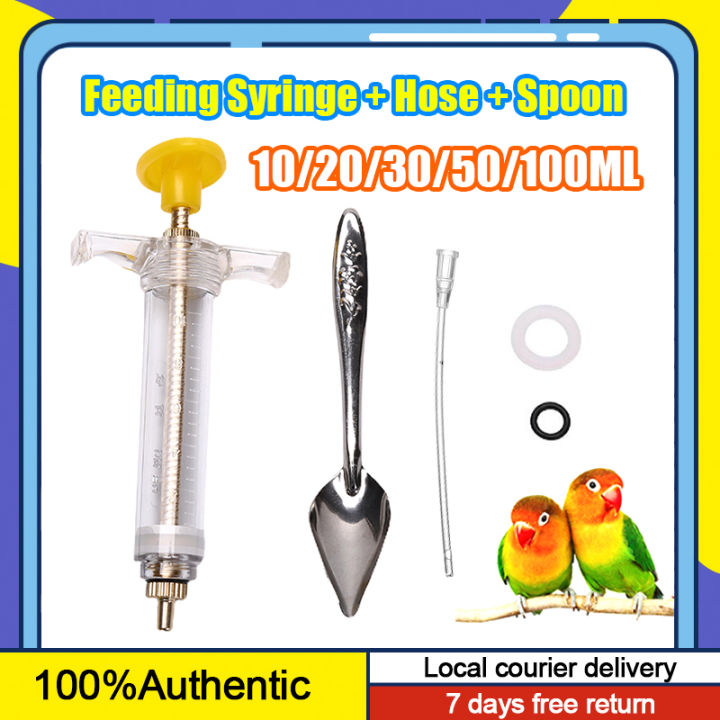 10/30/50/100ML Bird Handfeeding Syringe Heavy Duty with Hose for ...