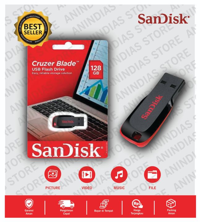 Flashdisk Sandisk Cruzer Blade CZ50 / 128 GB / 64 GB / 32 GB / 16 GB ...