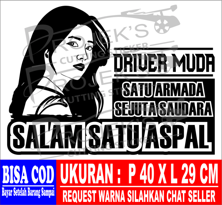 Cutting Sticker Stiker Mobil Variasi Kaca Bodi Samping Kata Kata Truk ...