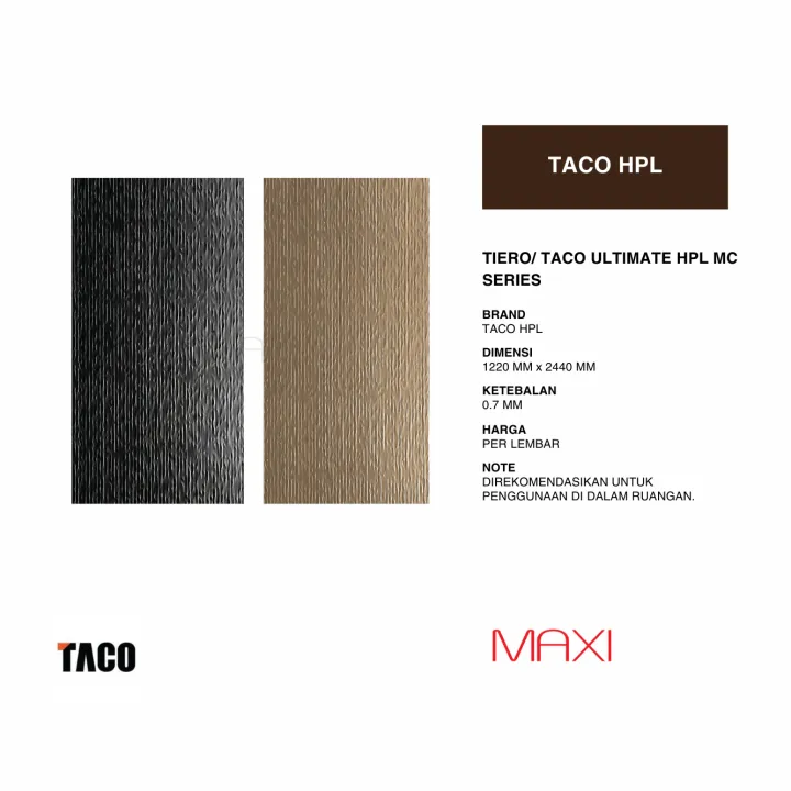 Taco Tiero Ultimate Series HPL T-MC ( TI-Y-8011-MC - TI-Y-8012-MC ...