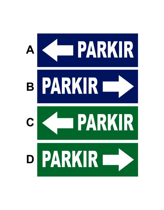 SIGN STIKER PETUNJUK ARAH PARKIR Uk. 10 x 30 CM | Lazada Indonesia
