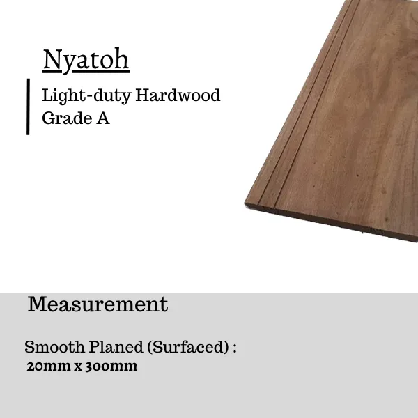 Kiln dried Nyatoh Hardwood Stepboard - 20mm x 300mm (1" x 12") | Lazada