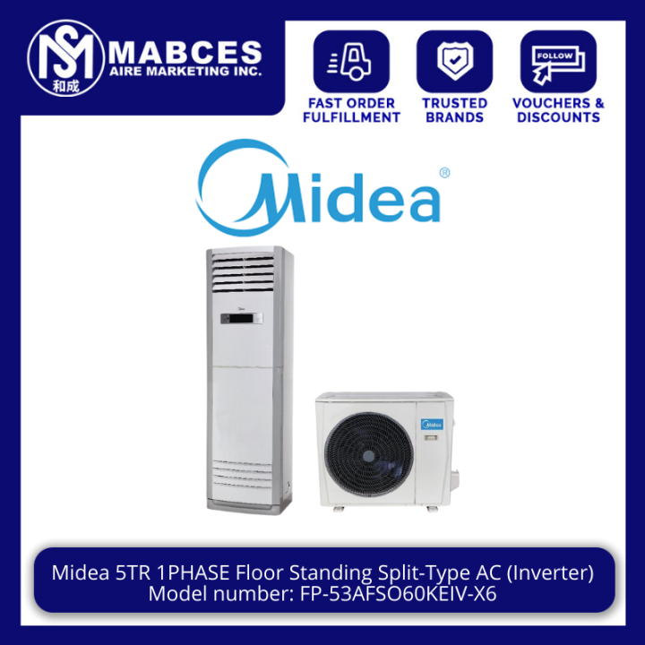 Midea 5TR 1PHASE Floor Standing Split-Type AC (Inverter) Model number ...