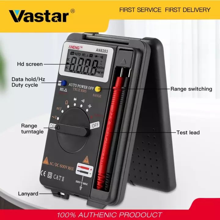 Vastar Handheld Mini Digital Multimeter Multifunction 4000 Counts Multi ...