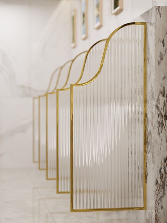 Stainless steel Changhong glass bathroom partition urinal baffle hotel ...