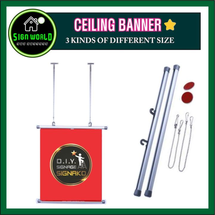 Ceiling Banner / Hanging Tarpaulin Frame Promotion Event Customized ...