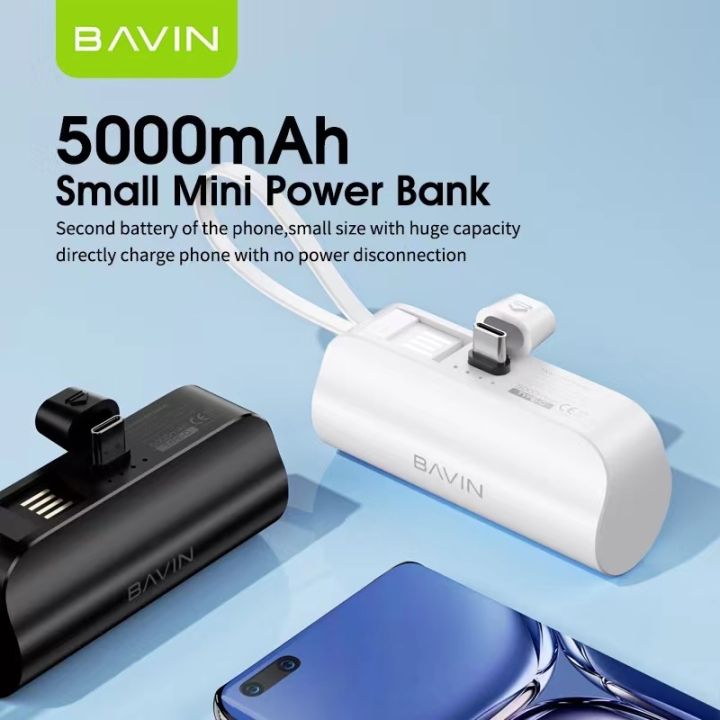 Bavin PC012/PC013 5000mAh Mini Fast Charging Portable Power Bank w ...