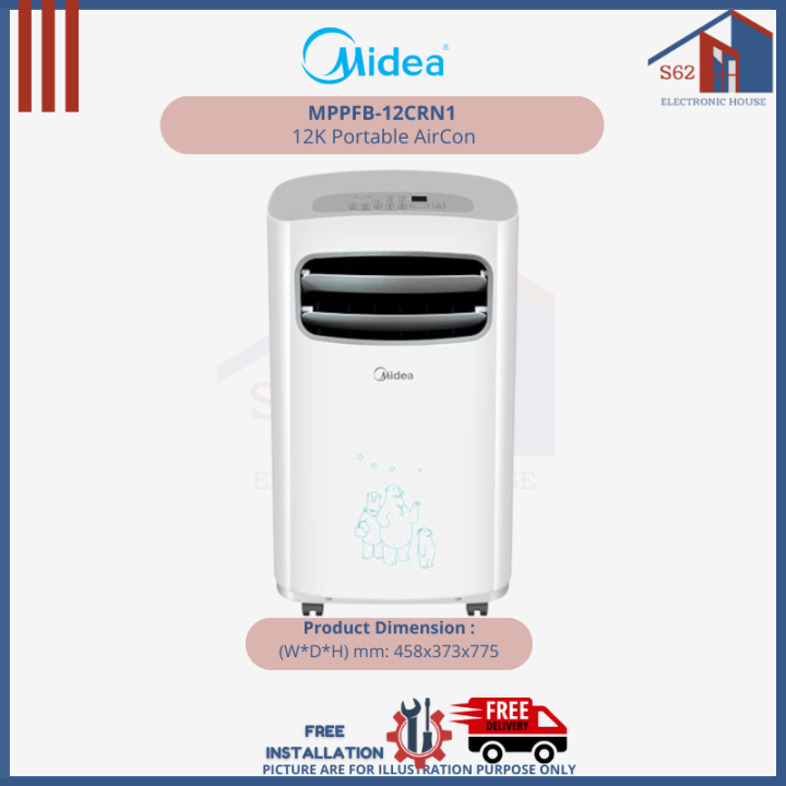Midea 12K Portable AirCon MPPFB-12CRN1 FRE Installation on Sliding ...