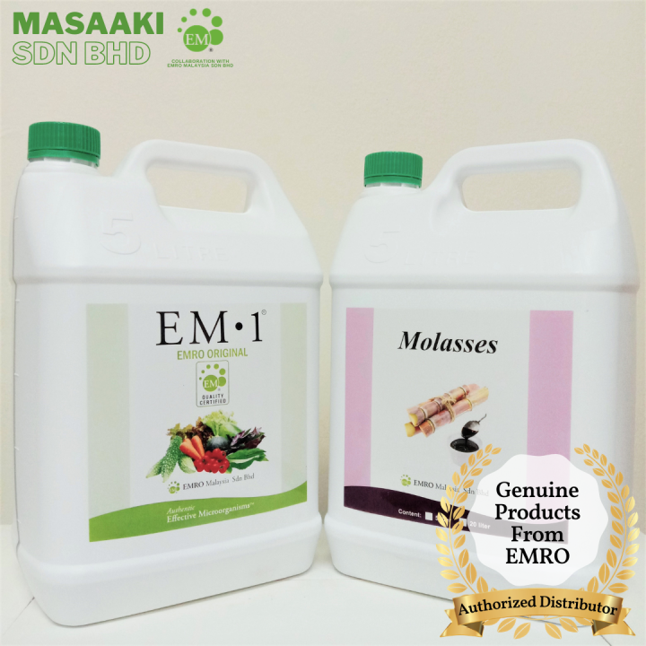 EM1 + Molasses | SET (5 Litre each) | Organic Probiotic Garden Farm ...